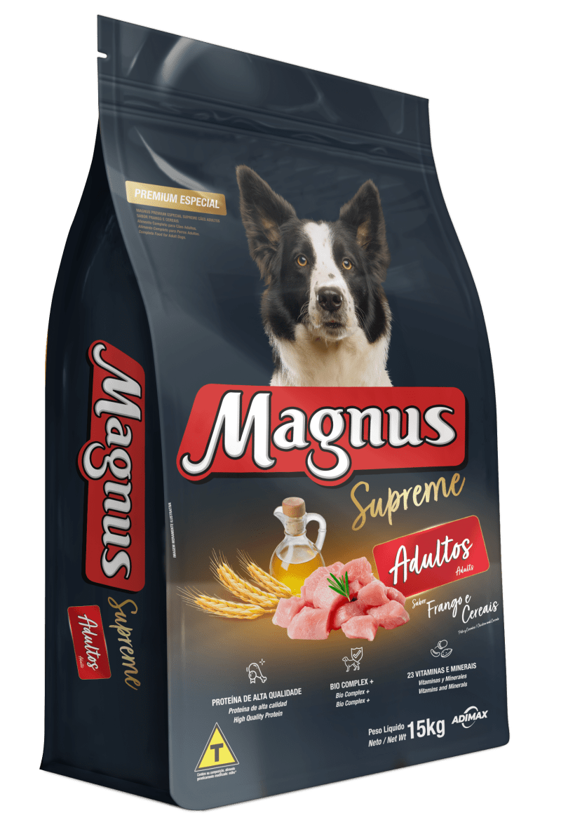 Magnus Premium Especial Supreme Cães Adultos Sabor Frango e Cereais ...