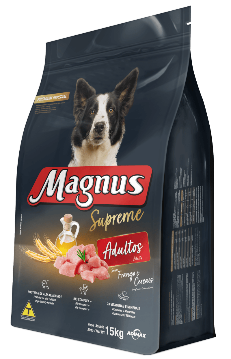 Magnus Premium Especial Supreme Cães Adultos Sabor Frango e Cereais ...