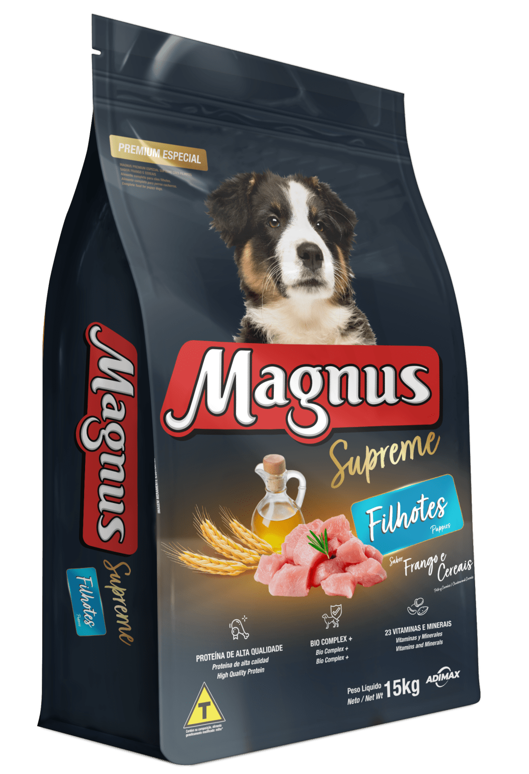 Magnus Premium Especial Supreme Cães Filhotes Sabor Frango e Cereais ...