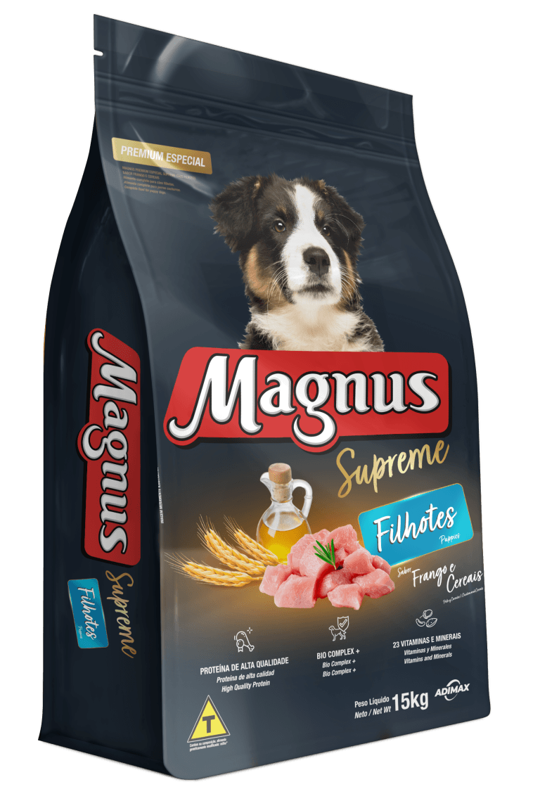 Magnus Premium Especial Supreme Cães Filhotes Sabor Frango e Cereais ...
