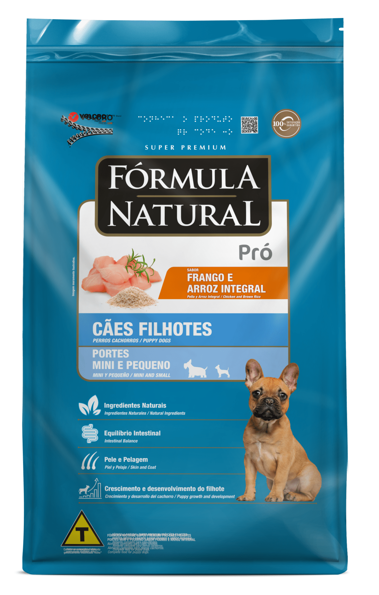 Fórmula Natural Pró Cães Filhotes Portes Mini e Pequeno Sabor Frango e ...