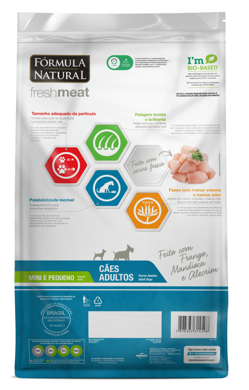 Formula Natural Fresh Meat Adultos Mini 7 Kg - Racionya