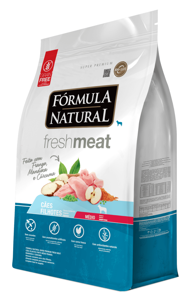 Fórmula Natural Fresh Meat Cães Filhotes Porte Médio Sabor Frango ...