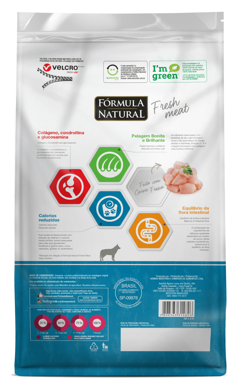 Formula Natural Fresh Meat Light 12 Kg - Racionya