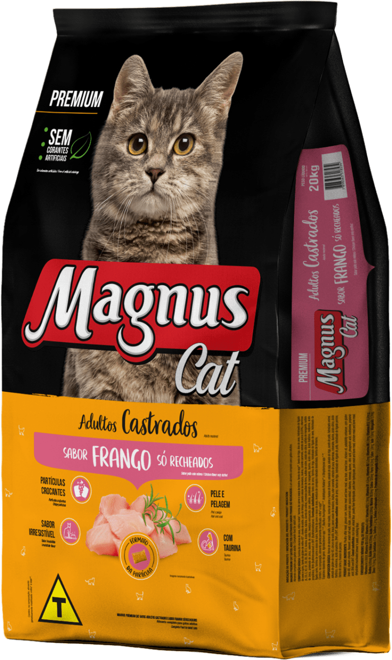 Magnus Cat Premium Gatos Adultos Castrados Frango Só Recheados - Adimax ...