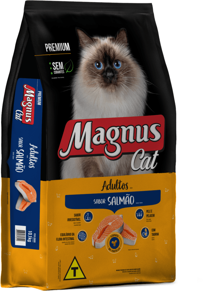 Magnus Cat Premium Gatos Adultos Salmão - Adimax. Alimentos para cães e ...