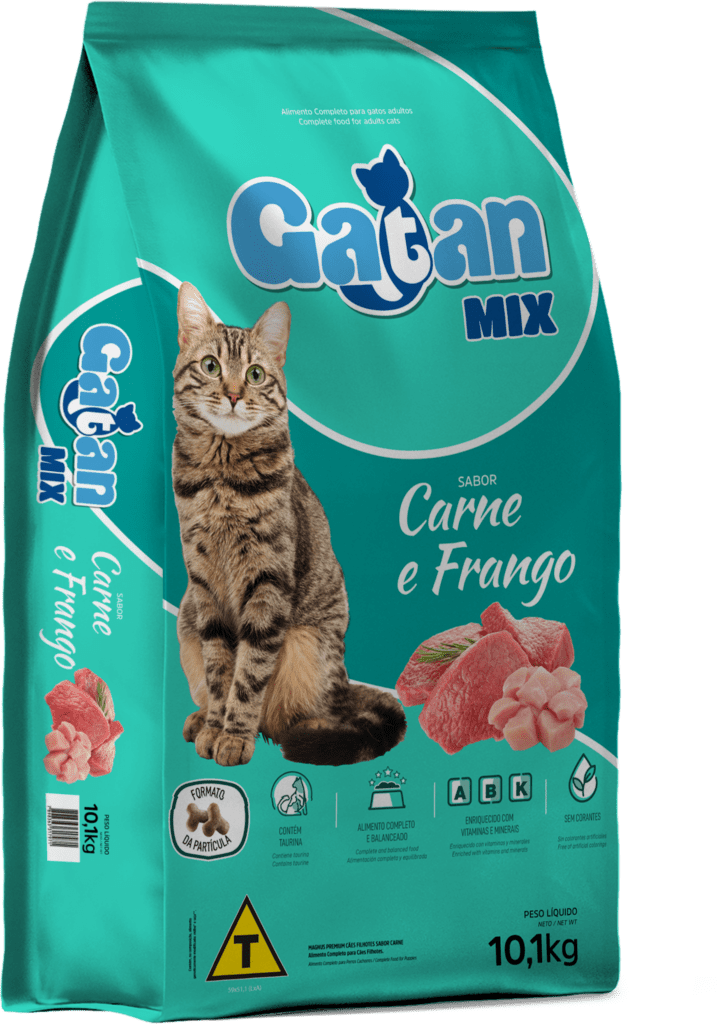 Gatan Mix Gatos Adultos Carne e Frango - Adimax. Alimentos para cães e ...