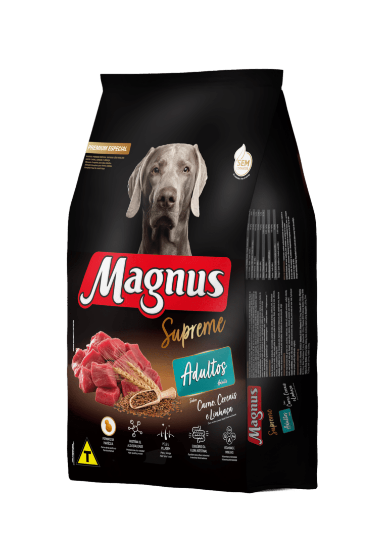 Magnus Premium Especial Supreme Cães Adultos Sabor Carne, Cereais e ...
