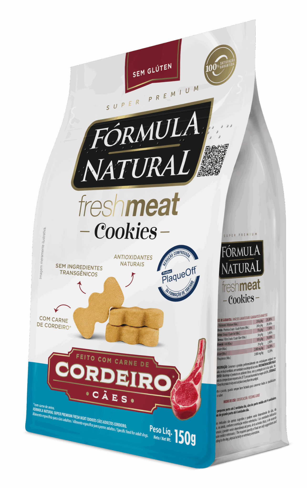Fórmula Natural Super Premium Fresh Meat Cookies Cães Adultos Cordeiro ...