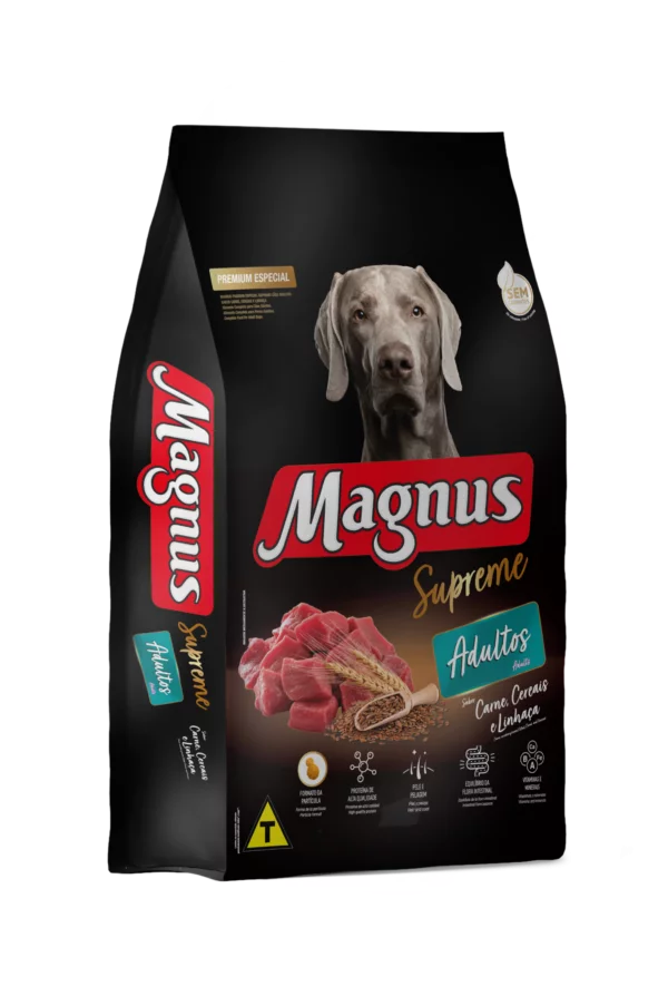 Magnus Premium Especial Supreme Cães Adultos Sabor Carne, Cereais e ...